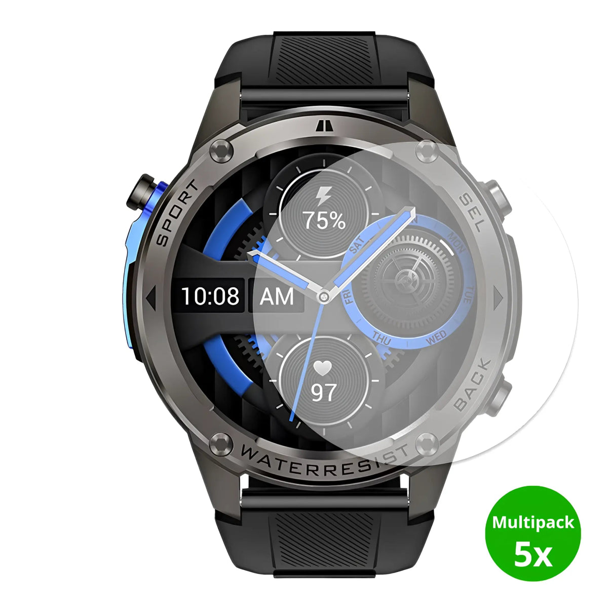 Smart Pro Commander - Screenprotector (Multipack 5x) - Smartwatchmagazijn